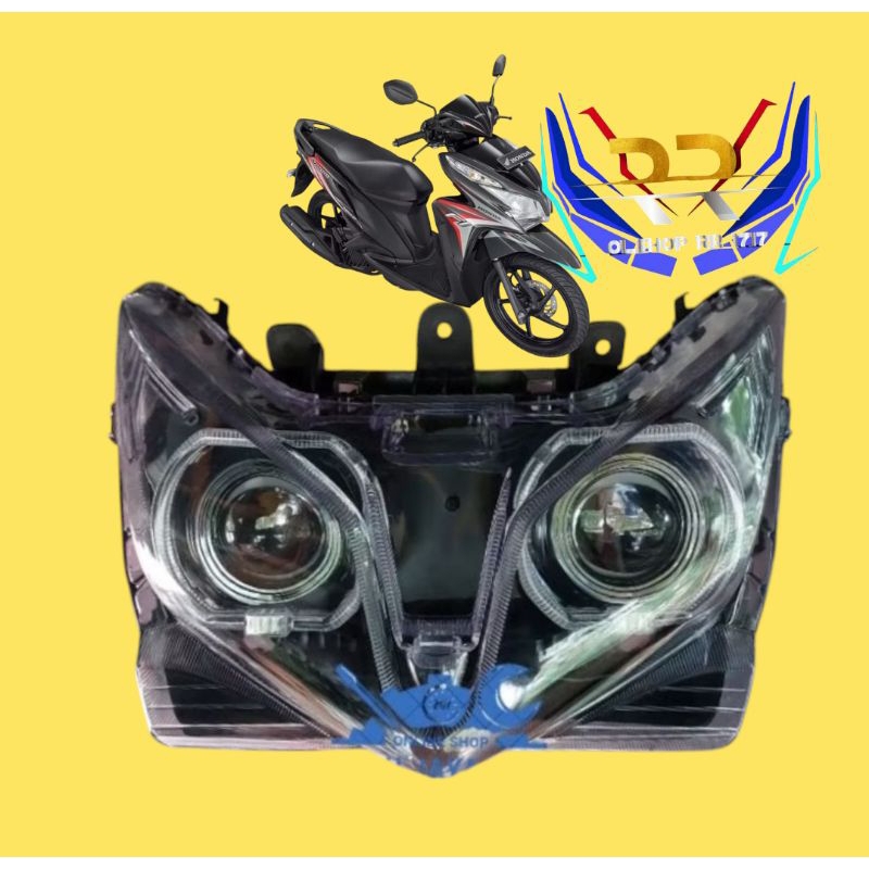 Jual REFLEKTOR LAMPU DEPAN VARIO 125 TECHNO BILED | Shopee Indonesia