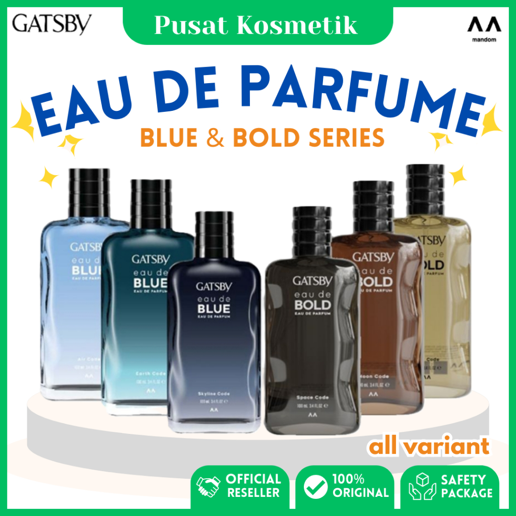 Jual GATSBY Eau De Parfume Blue & Bold Series | Air, Earth, Skyline ...