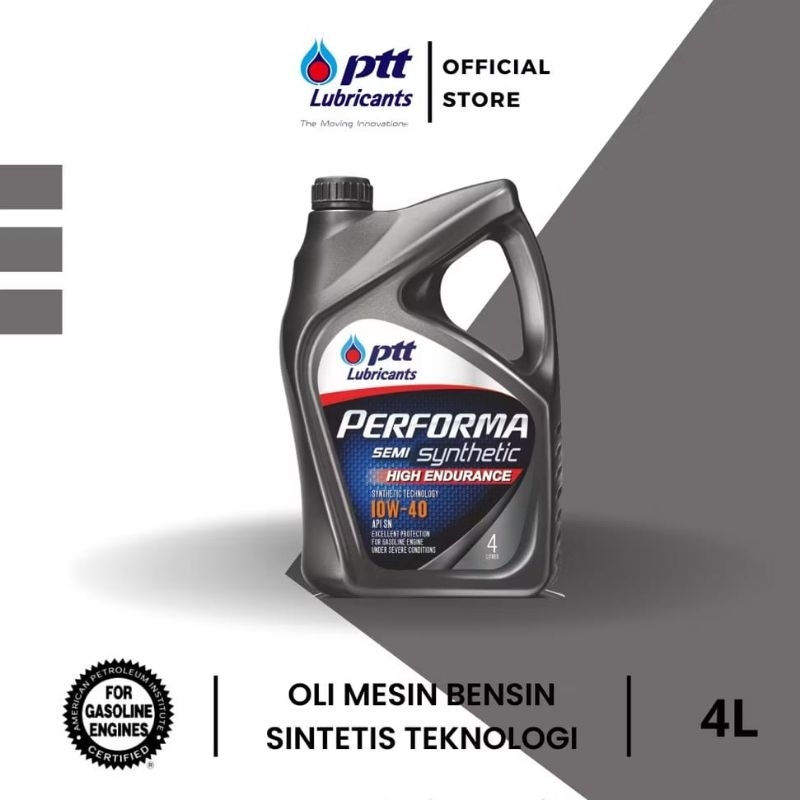 Jual Oli Mesin PTT Lubricants 10W-40 HE SAE 10W-40 Api SN 4 Liter ...