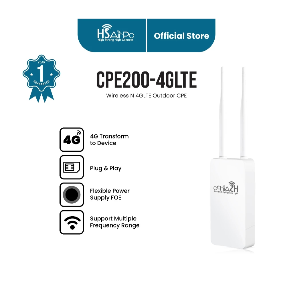 Jual HSairpo CPE200 4G LTE Modem Outdoor AP Wireless 2.4ghz 300Mbps ...