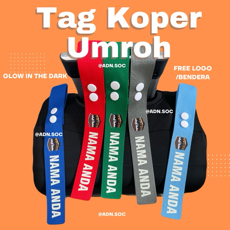 Jual Penanda Koper Umroh Kabah Tag Koper Custom Nama Glow in the Dark ...
