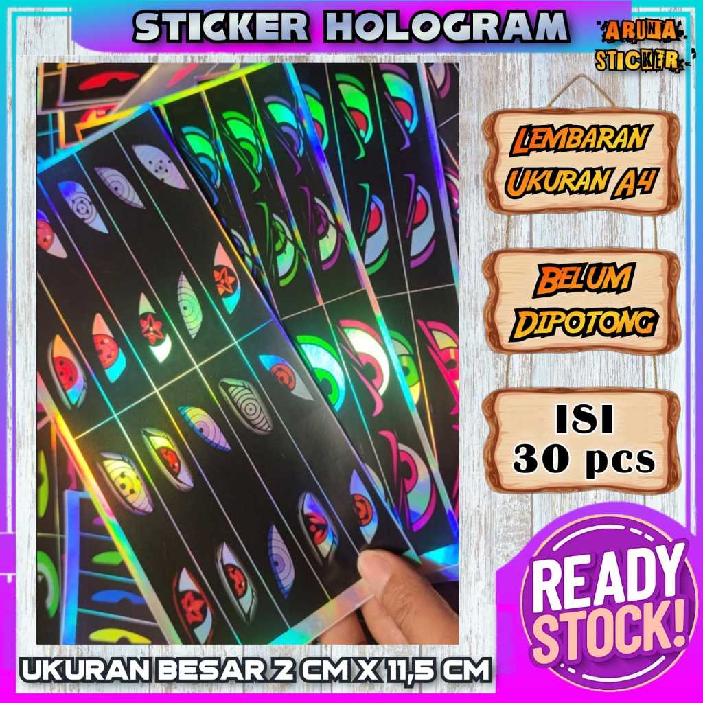 Jual 30 PC STIKER STROBO MATA MINIATUR BUS Bahan Hologram Anti Air ...