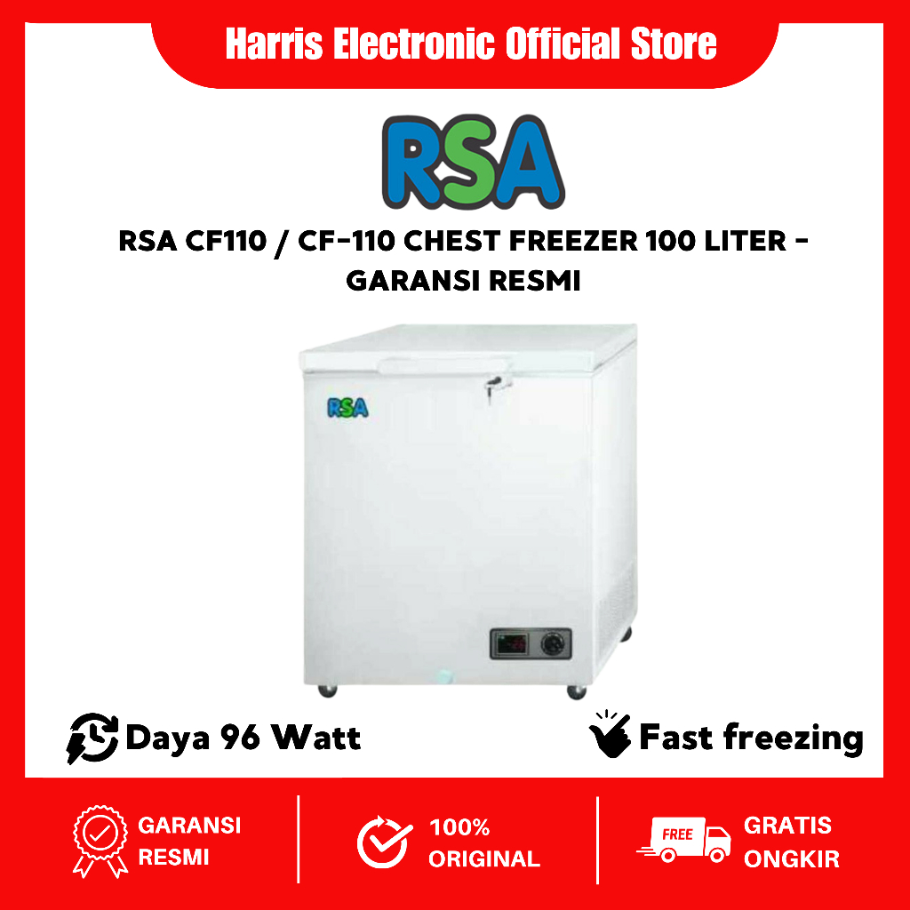 Jual RSA CF110 / CF-110 CHEST FREEZER 100 LITER - GARANSI RESMI ...