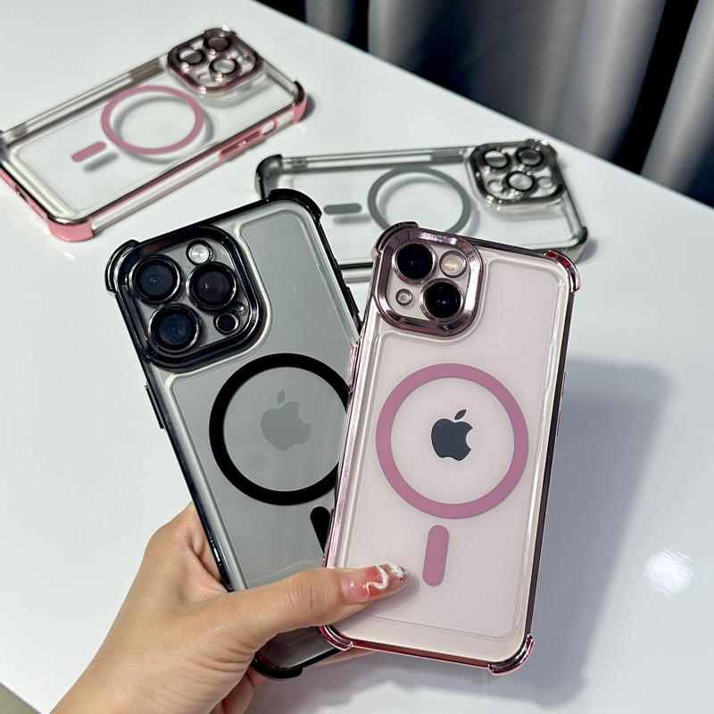 Jual NEW - Luxury Anti Crack / Air Bag Case Magsafe Chrome IPHONE 11 12 ...