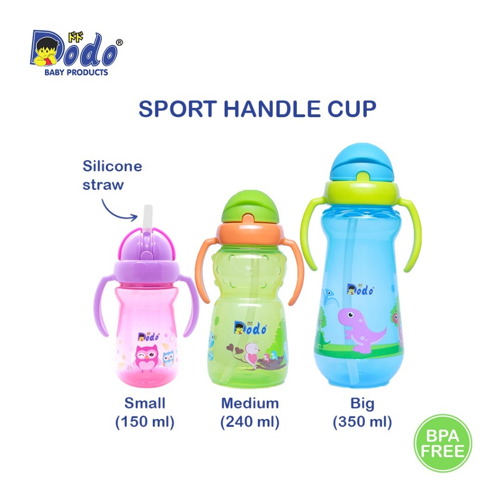 Jual Botol Minum Sport Handle Cup (Small 150 ml Medium 240 ml Big 350 ...