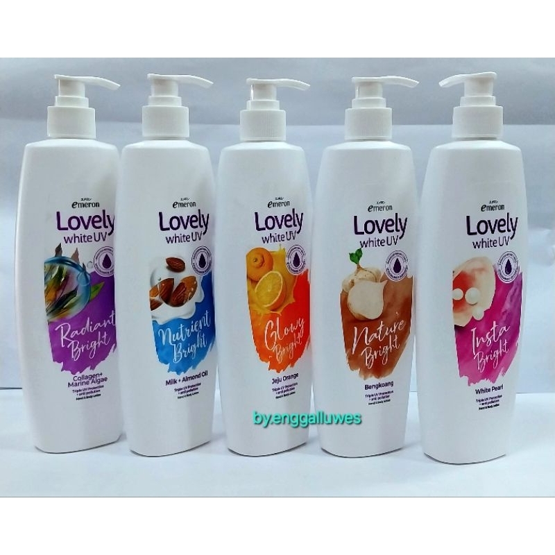 Jual BODY LOTION LOVELY PUMP 500ml/BODY LOTION EMERON LOVELY UV WHITE ...