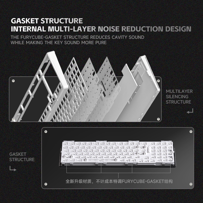 Jual FURYCUBE K99 PRO Wireless Mechanical Keyboard 99 Keys RGB Gasket ...
