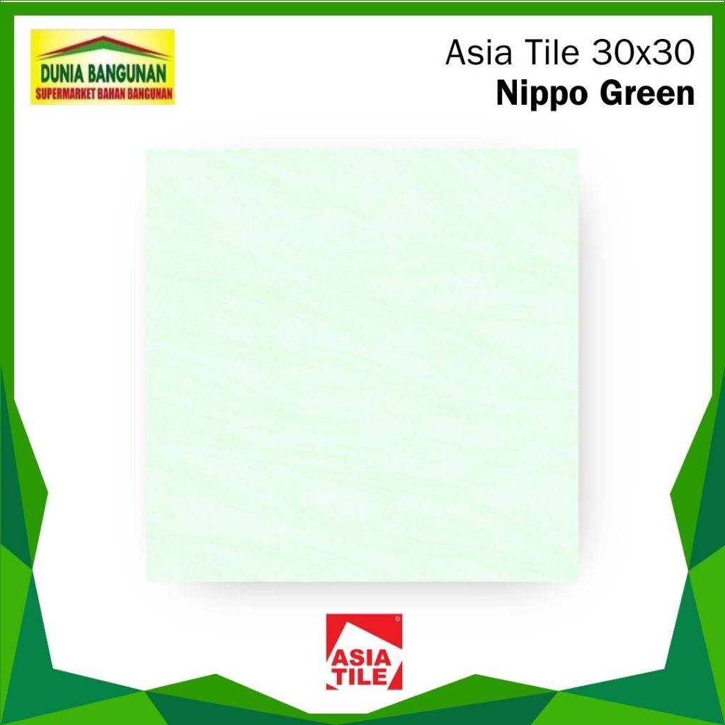 Jual Keramik 30x30 Asia Tile Nippo Green Keramik Glossy / Keramik ...