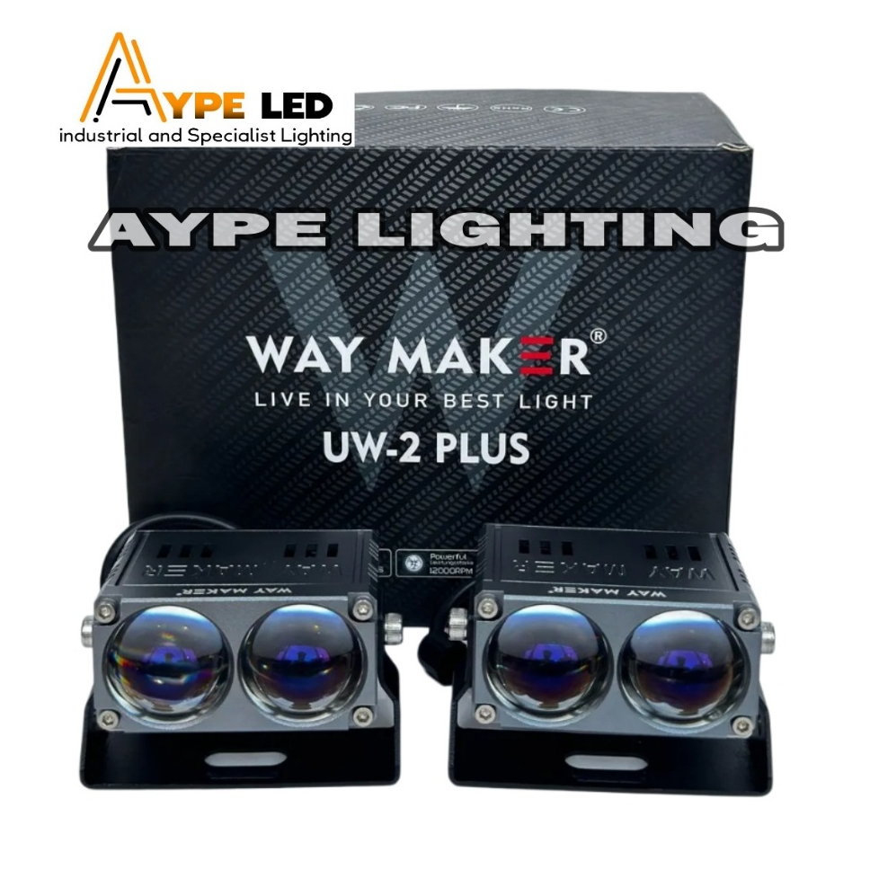 Jual UPS Mini Laser UW-2 PLUS 110 Watt Bluelens Lampu Tembak Sorot 2 Mata Ups Waymaker 2 Lensa ...