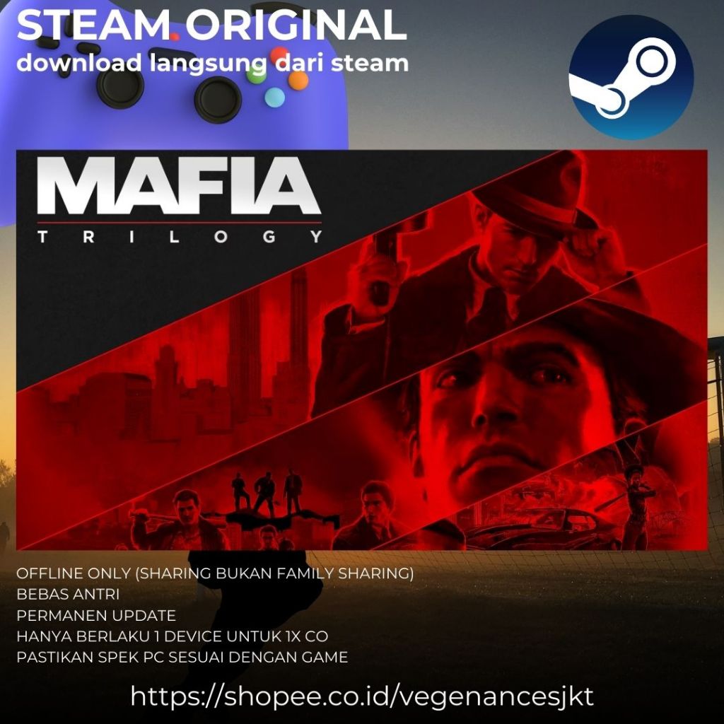 Jual Mafia I+II+III 1 2 3 Definitive Edition PC Game Sharing Original ...