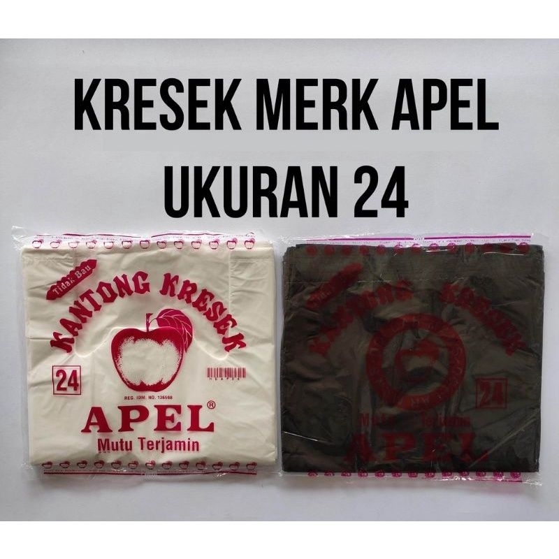 Jual kantong Kresek merk Apel uk 24 Perpck isi -+ 50 lembar | Shopee ...