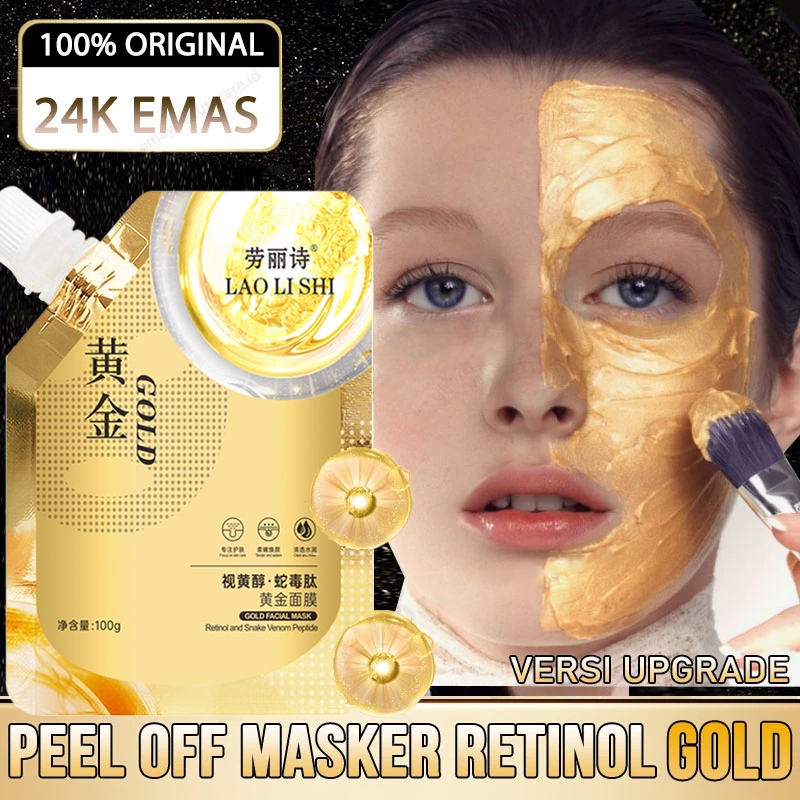 Jual Retinol Masker Gold Peel Off Masker Anti Aging Collagen Dan Flek ...