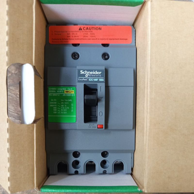Jual MCCB EZC 100F 3Phase 3Pool 15A/20A/25A/30A/40A/50A/60A/75A/80/100A ORIGINAL | Shopee Indonesia