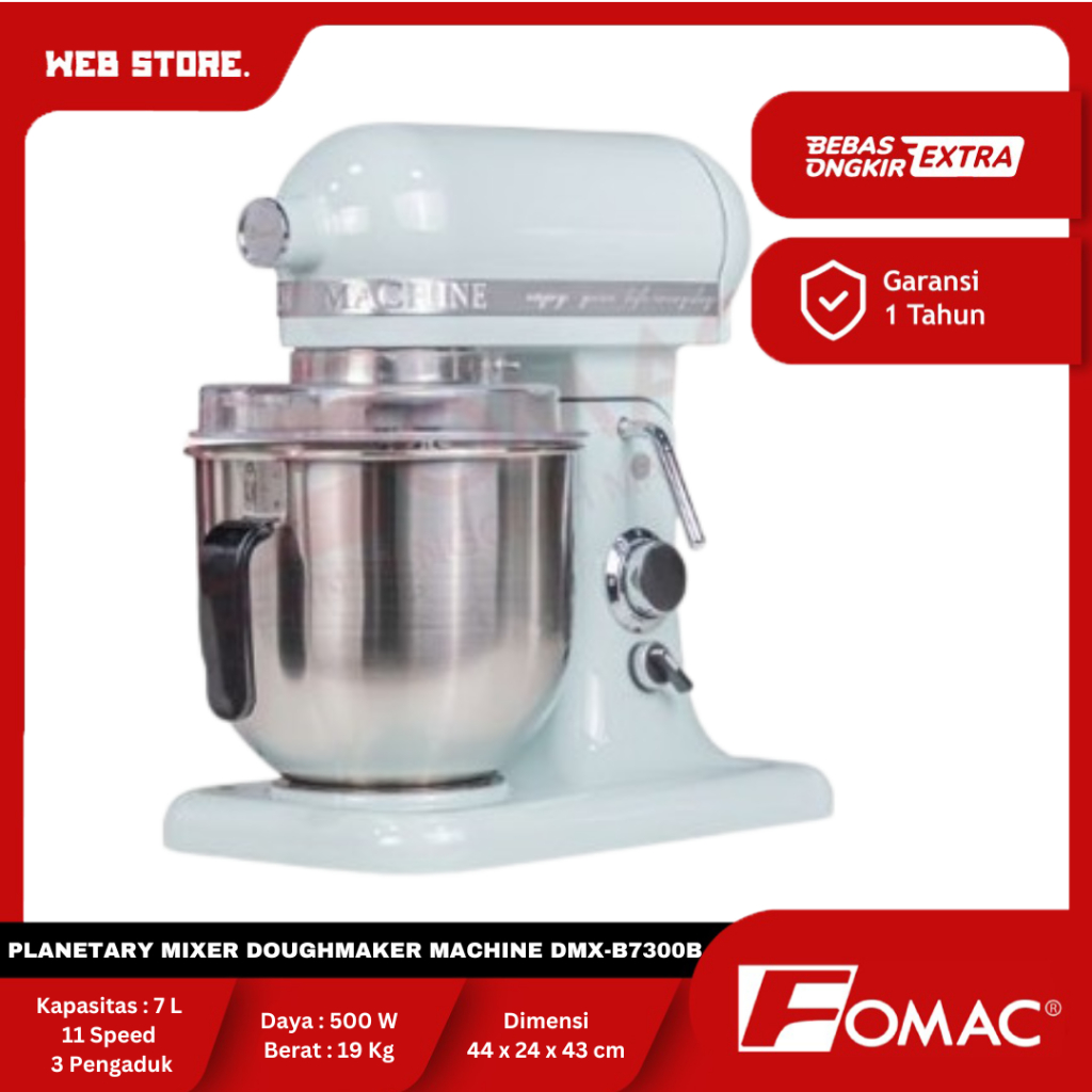 Jual Planetary Dough Mixer Stand Mixer 7L Mesin Pengaduk Adonan Roti ...