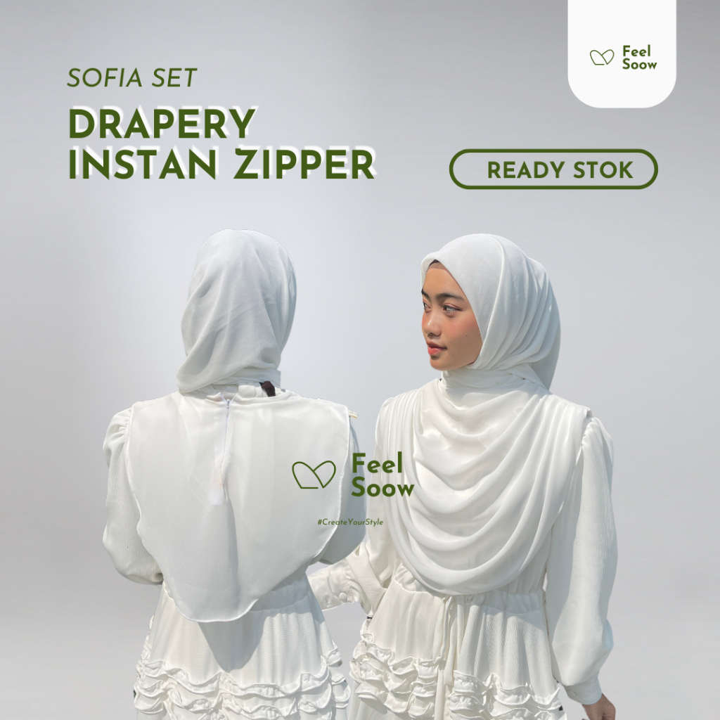 Jual [READY STOK] SOFIA DRAPERY INSTAN ZIPPER BELAKANG - FEEL SOOW ...