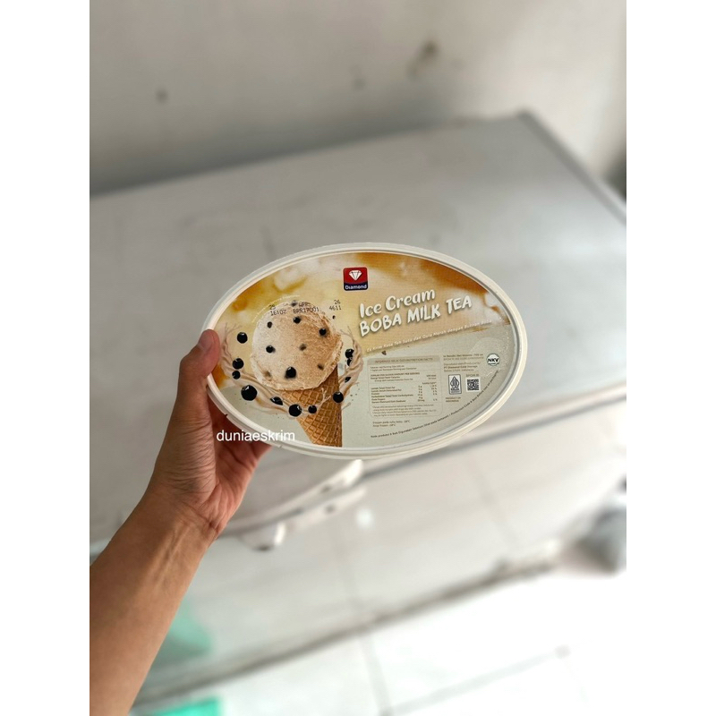 Jual Diamond Ice Cream Boba Milk Tea / Es Krim rasa Teh Susu dan Gula ...