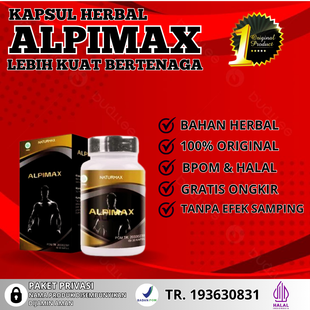 Jual Alpimax Obat Kuat Kapsul Herbal Original 100% Bpom Paling Ampuh Tahan Lama Tanpa Efek ...