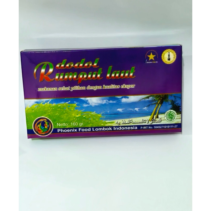 Jual Phoenix Food Dodol Rumput Laut Kotak Khas Lombok (160 gr) | Shopee ...