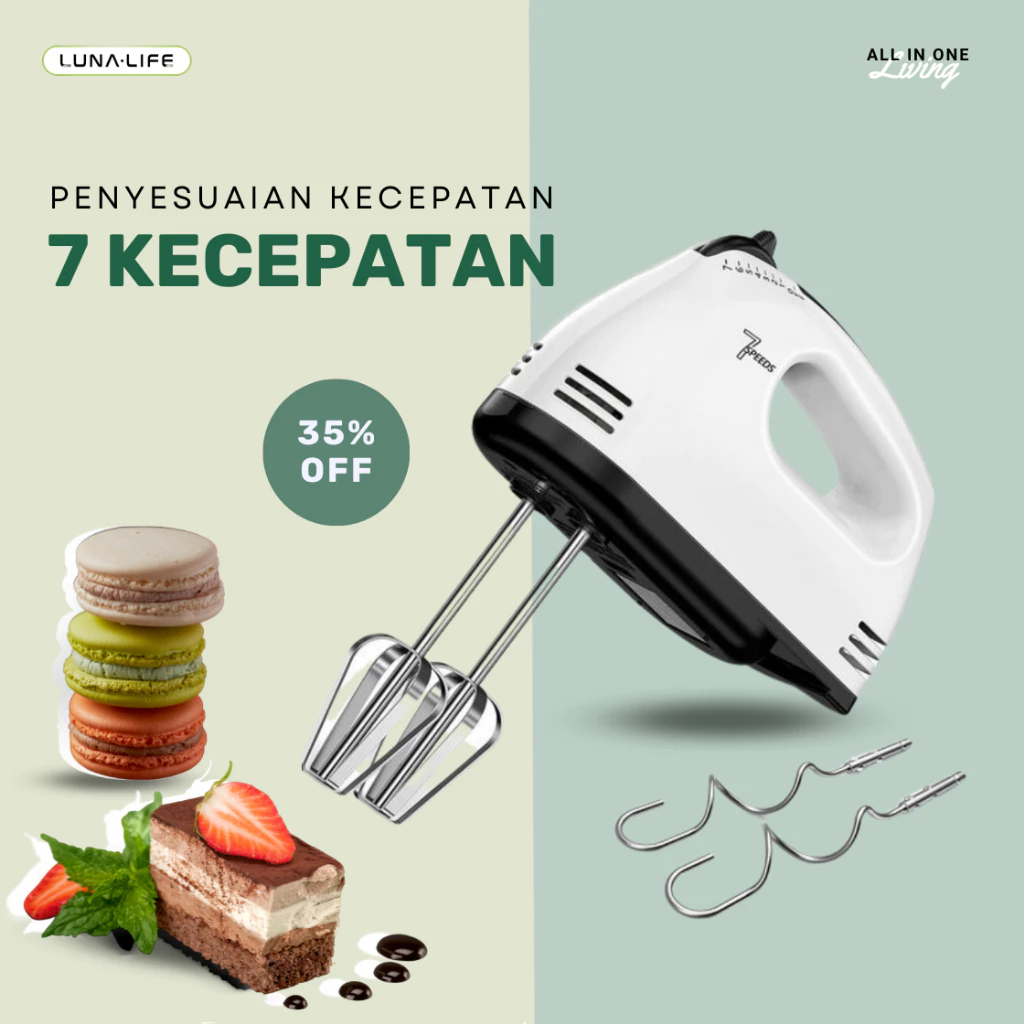 Jual MIXER LUNALIFE HM01 | Mixer Lunalife HM01 Daya 100 Watt | Shopee ...