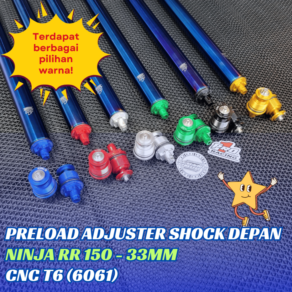 Jual PRELOAD ADJUSTER SHOCK DEPAN PNP NINJA RR 150 CNC T 6061 ORIGINAL ...