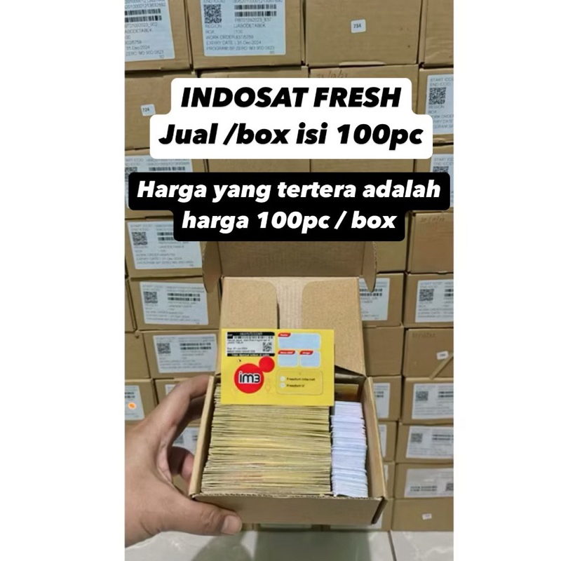 Jual kartu perdana indosat fresh harga /box (isi 100pc) | Shopee Indonesia