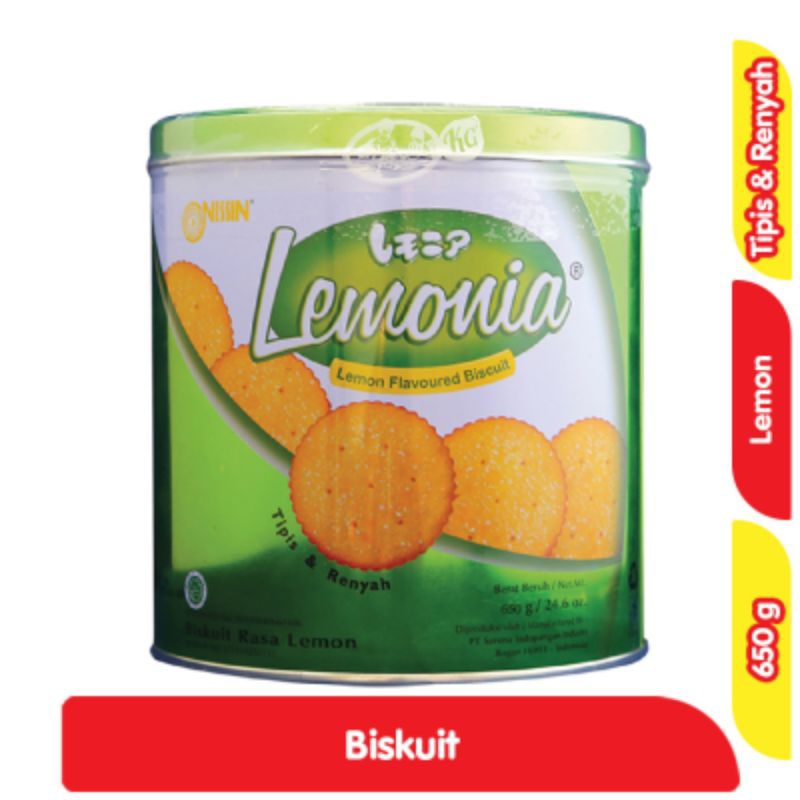 Jual Nissin Lemonia Biskuit Rasa Lemon Kaleng 650 g | Shopee Indonesia