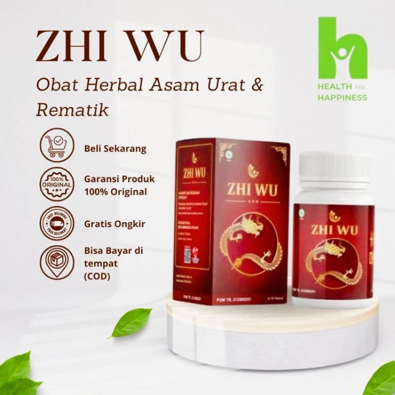 Jual Zhi Wu 30 Kapsul Asli Atasi Asam Urat Saraf Kejepit dan Rematik ...