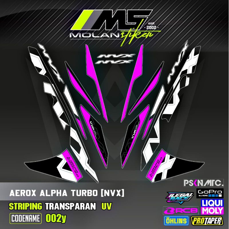 Jual Decal Sticker Striping Variasi Transparan Uv All New Aerox Alpha ...