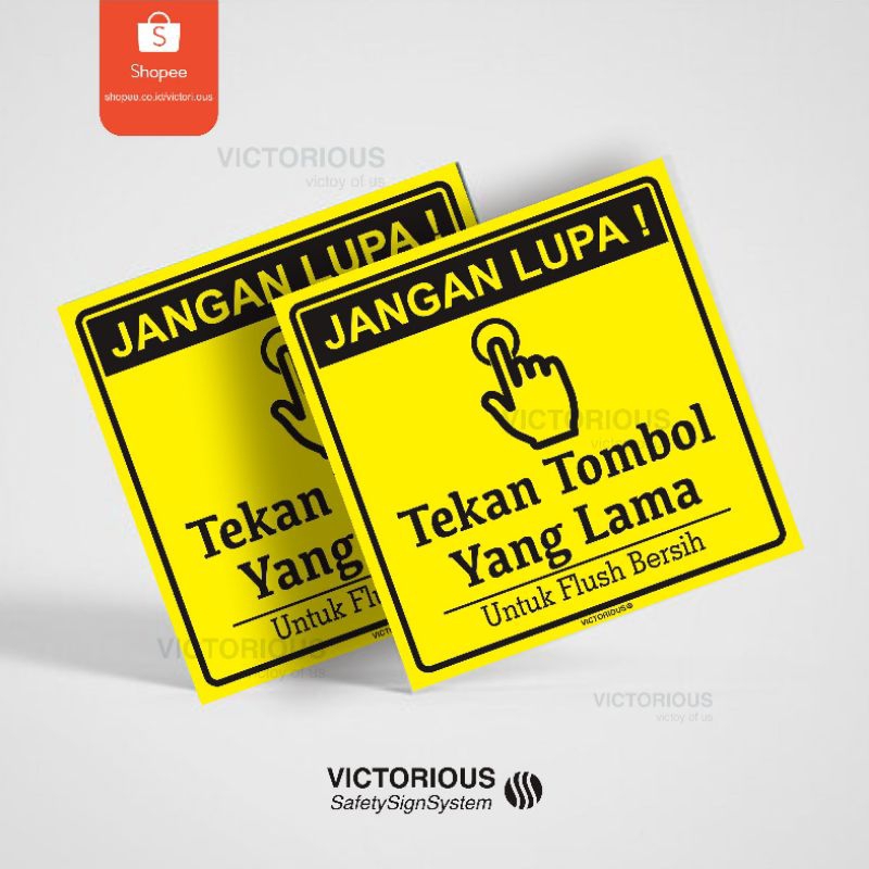 Jual Sticker Toilet | Jangan Lupa Tekan Tombol Yang Lama Untuk Flush ...