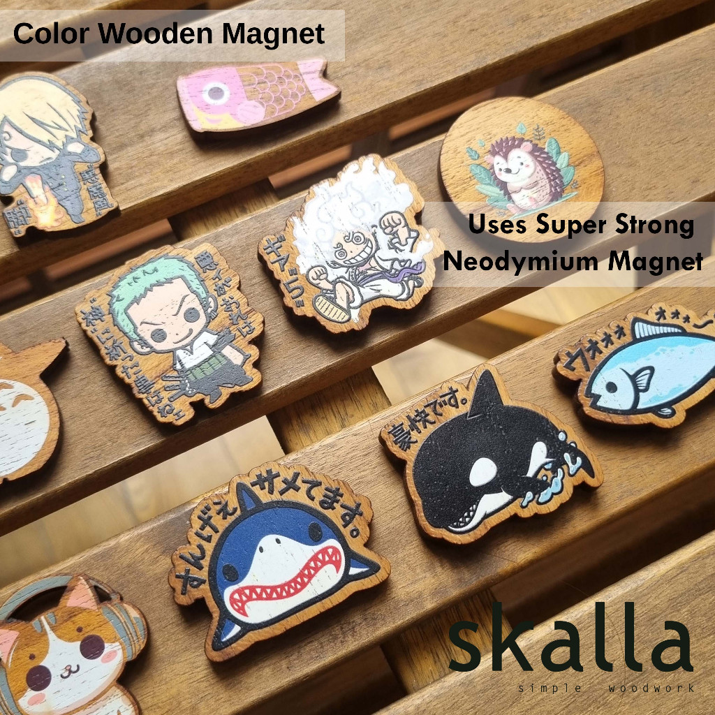 Jual wooden Magnet kayu fridge magnet tempelan kulkas kertas lucu ...