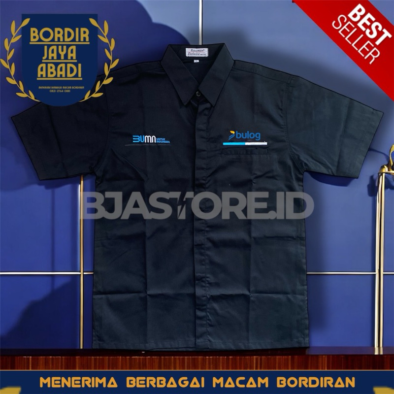 Jual Kemeja BUMN Bulog Seragam Kerja Bulog Hitam | Shopee Indonesia