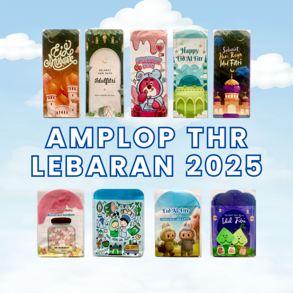 Jual NEW AMPLOP LEBARAN STANDART & JUMBO 2025 ISI 10 AESTHETIC LABUBU ...