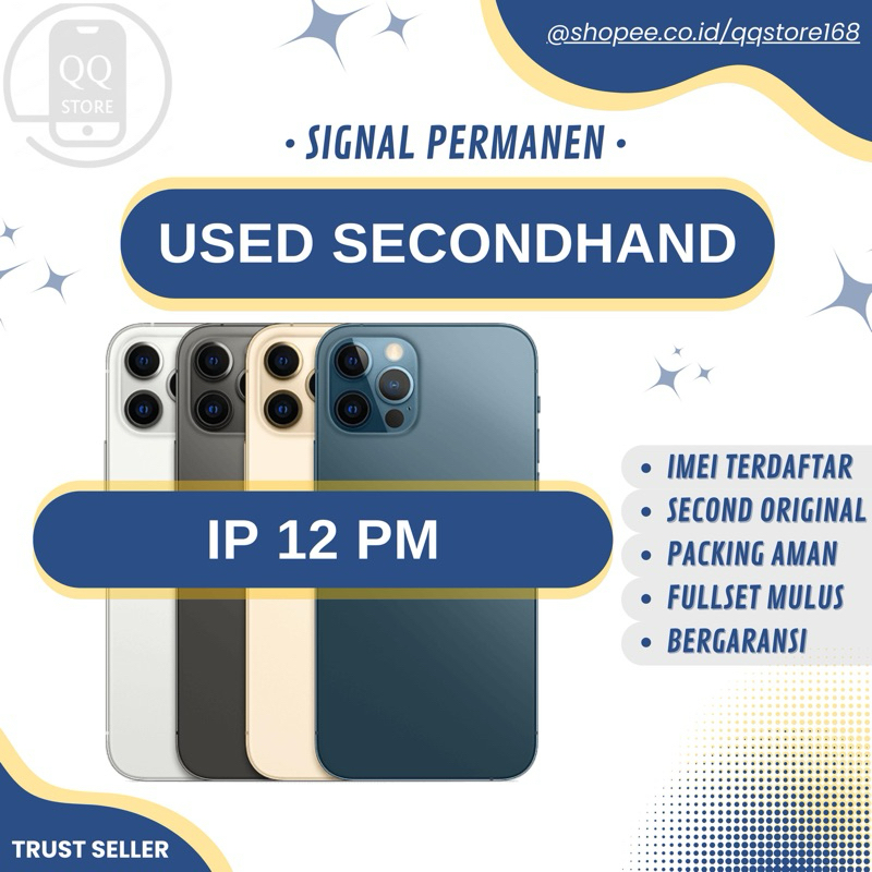 Jual IP 12 Promax BC 128GB 256GB 512GB Second Terdaftar | Shopee Indonesia