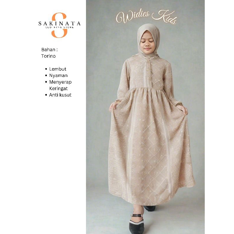 Jual SAKINATA WIDIES KIDS GAMIS ANAK PEREMPUAN USIA 1-12 TAHUN BAHAN TORINO ANTI KUSUT | Shopee ...