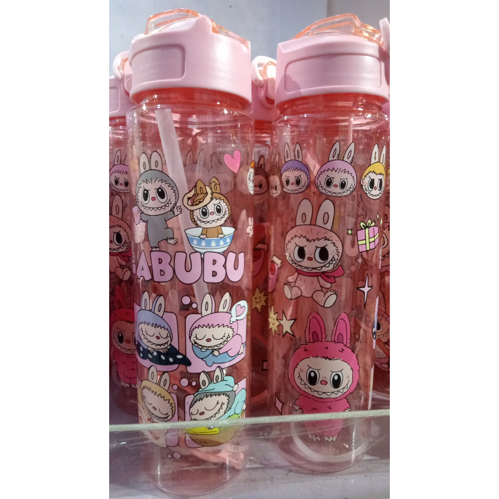 Jual Botol Labubu Pink Hijau Biru Ungu Botol 900 ML Labubu | Shopee ...