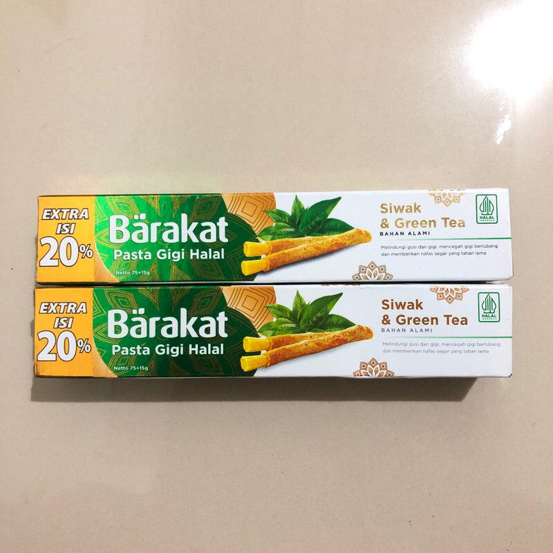 Jual BARAKAT PASTA GIGI HALAL 75 g + 15 g | Shopee Indonesia