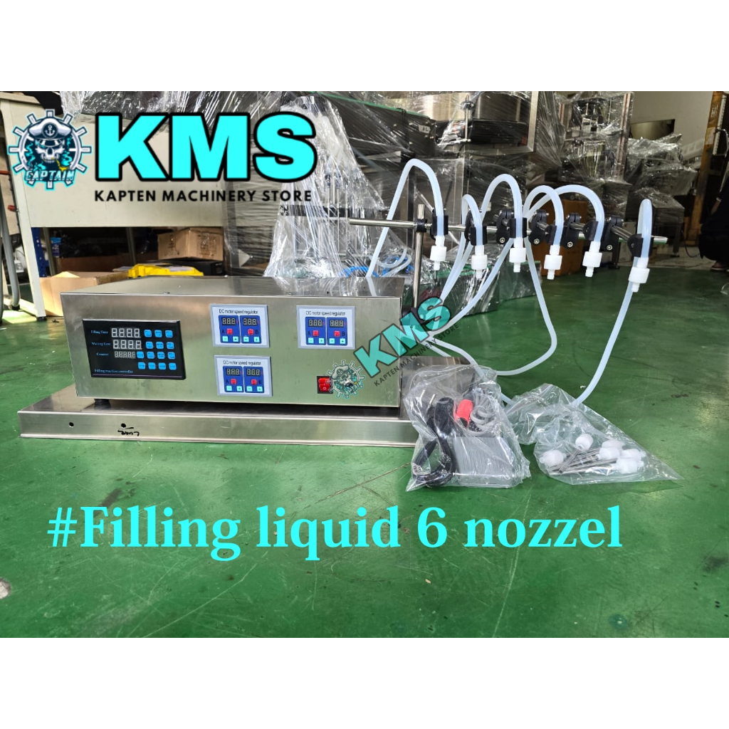 Jual Mesin Pengisi Cairan Filling Liquid 6 Nozzle GFK-280S-6 | Shopee Indonesia