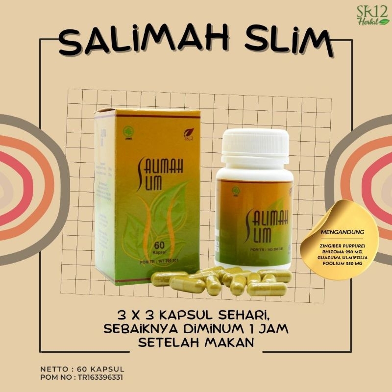 Jual SALIMAH SLIM SR12 pelangsing Badan Obat Diet Herbal Penurun Berat ...