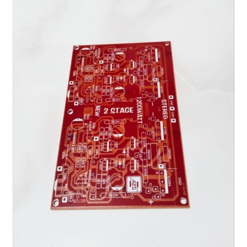 Jual PCB Stereo 1200W New 2 Stage simetris Power Amplifier tipe SH 614 ...