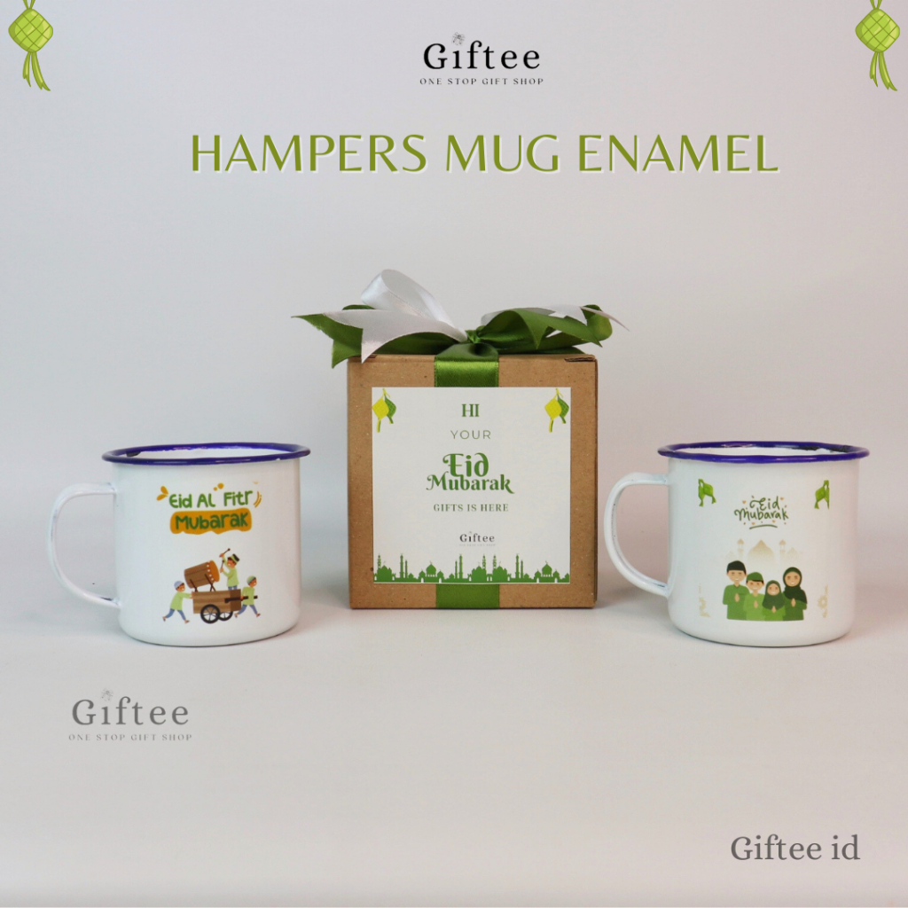 Jual HAMPERS CANGKIR MUG ENAMEL LEBARAN HAMPERS LEBARAN GELAS KALENG ...