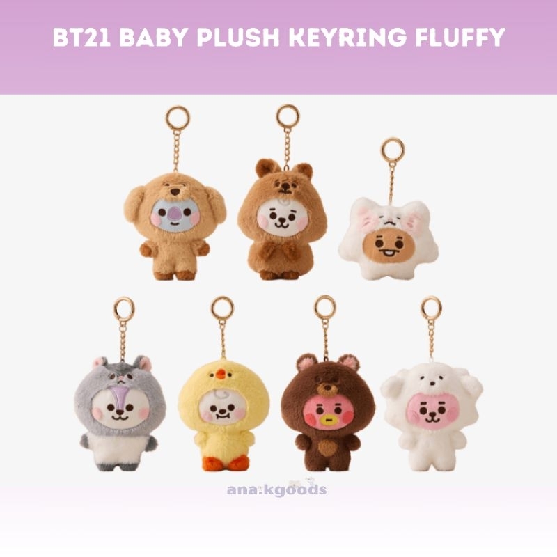 Jual [READY STOCK] BT21 BABY PLUSH KEYRING FLUFFY | Shopee Indonesia