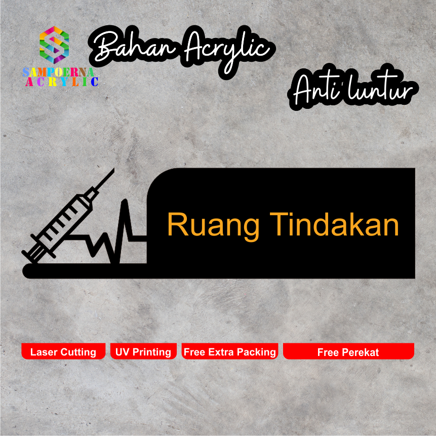 Jual Sign Acrylic Ruang tindakan | Akrilik ruang tindakan dokter,bidan ...