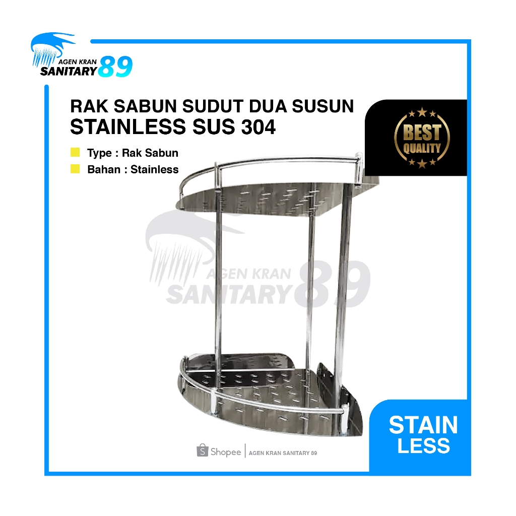 Jual RAK SABUN SUDUT STAINLESS SUS 304/RAK SABUN SUDUT/RAK SHAMPO SUDUT ...