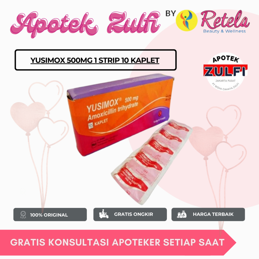 Jual YUSIMOX 500MG 1 STRIP 10 KAPLET / AMOXICILLIN | Shopee Indonesia