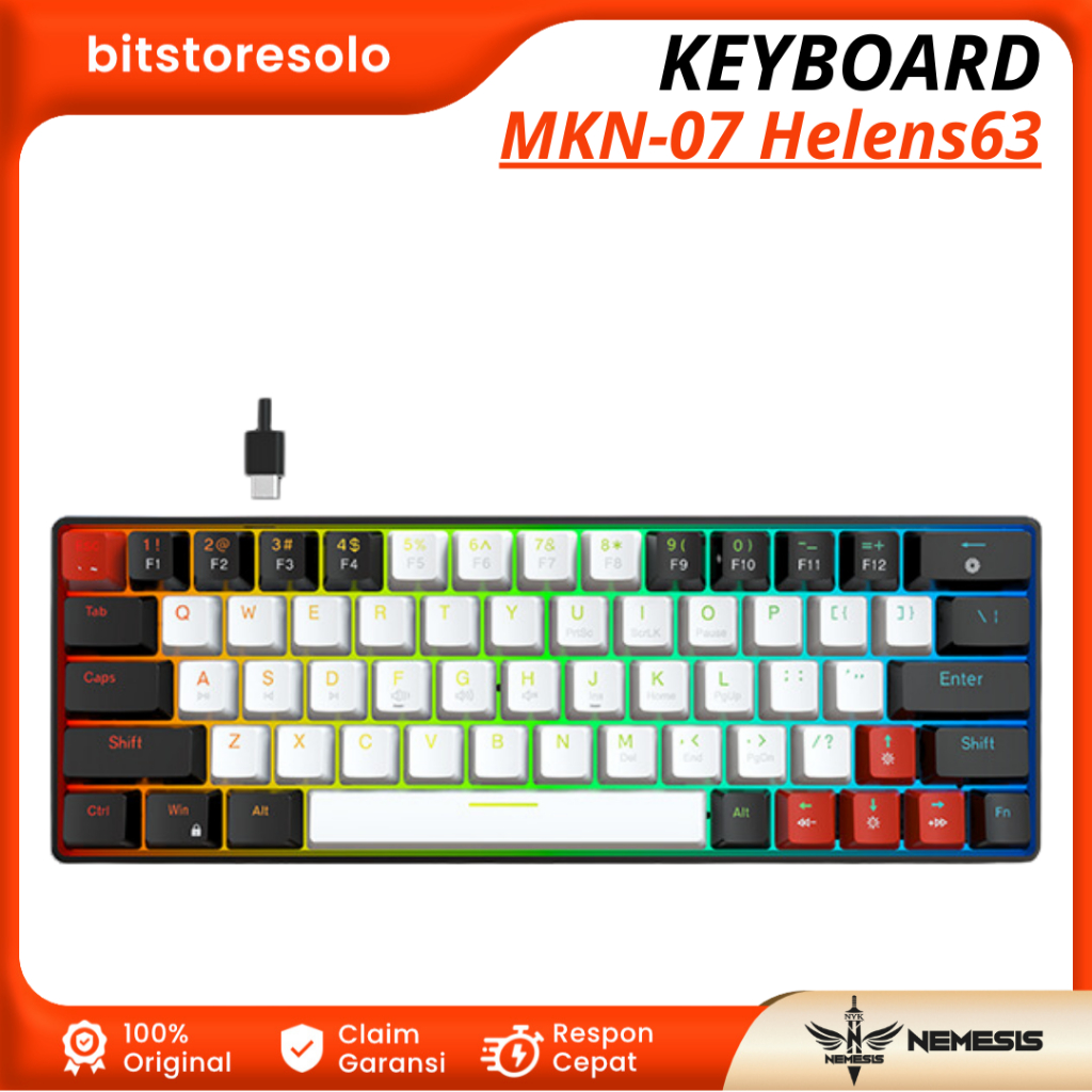 Jual Keyboard NYK Nemesis MKN-07 Helens 63 Gaming Mechanical | Shopee ...