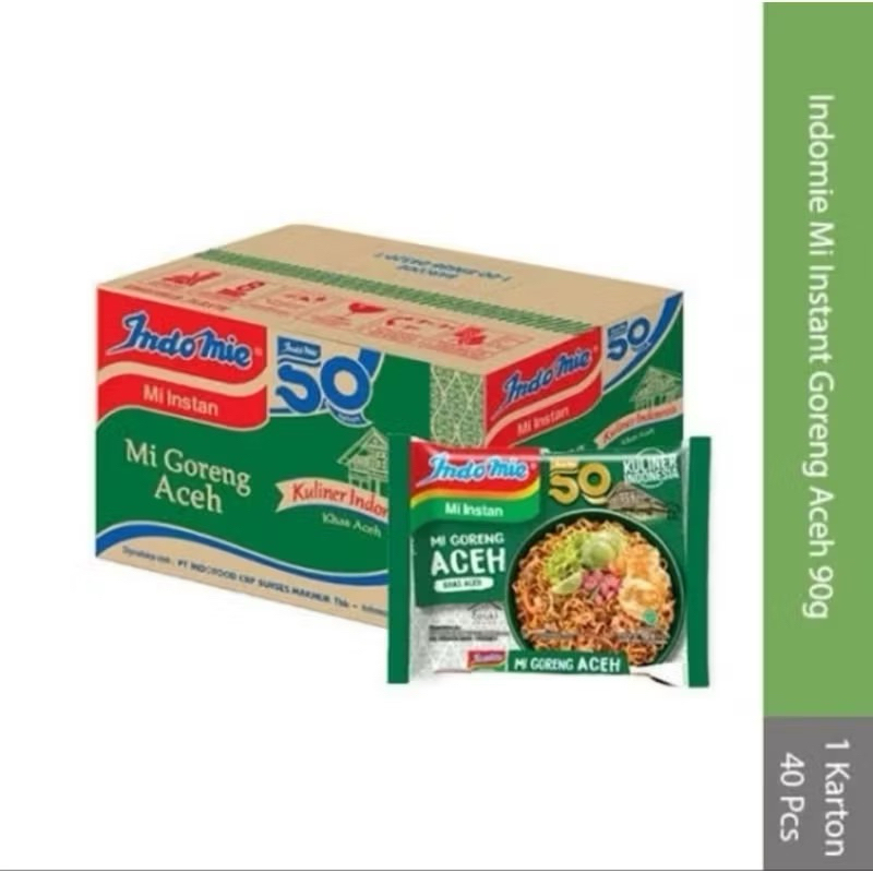 Jual Indomie Goreng Aceh 1 Karton isi 40Pcs Termurah | Shopee Indonesia
