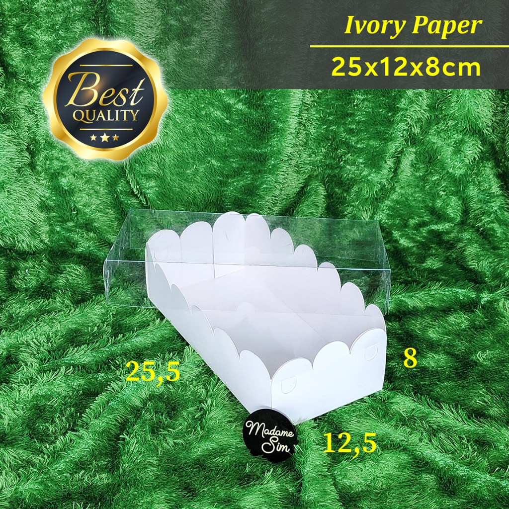 Jual BOX MIKA PUTIH - DUS KUE - KOTAK - KARDUS 25x12x8 (ISI : 10 PCS ...