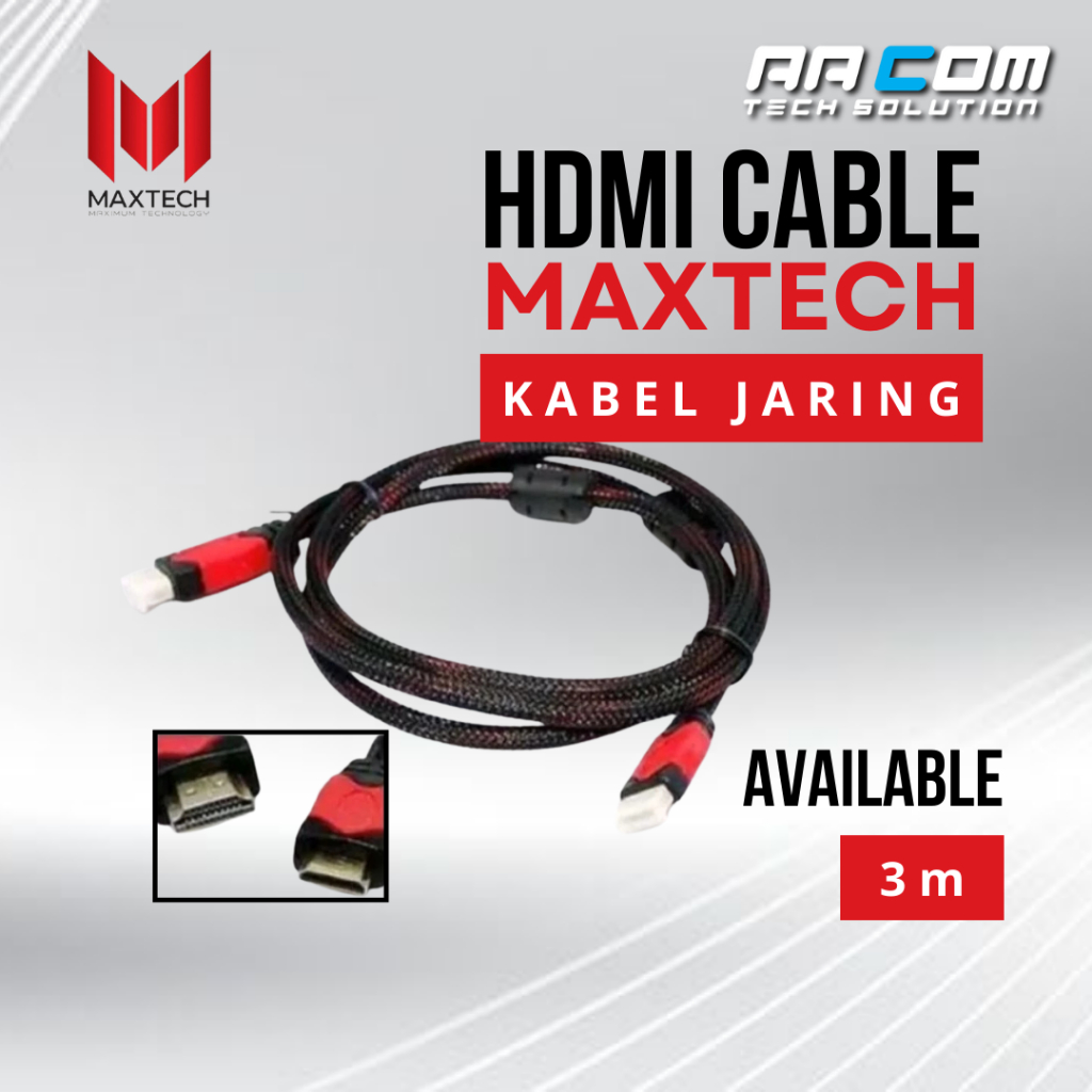 Jual KABEL HDMI MAXTECH SERAT JARING 3 m | Shopee Indonesia