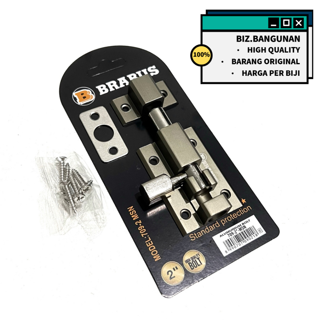 Jual GRENDEL ALUMINIUM BRABUS JUMBO 2" INCH - GERENDEL SELOT KUNCI ...