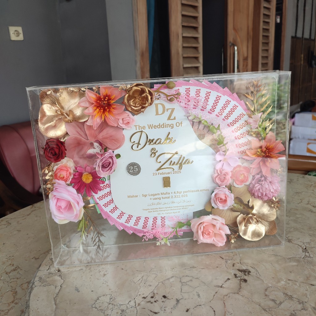 Jual Termurah Mahar Pernikahan Akrilik Bunga - Variasi Mini White ...